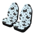 Black Cat Butterfly Pattern Car Seat Covers Front Seats Universal Fit ...