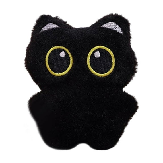 Black Cat Stuffed Animals Lifelike Cute Soft Fluffy Plush Soft Plushie ...