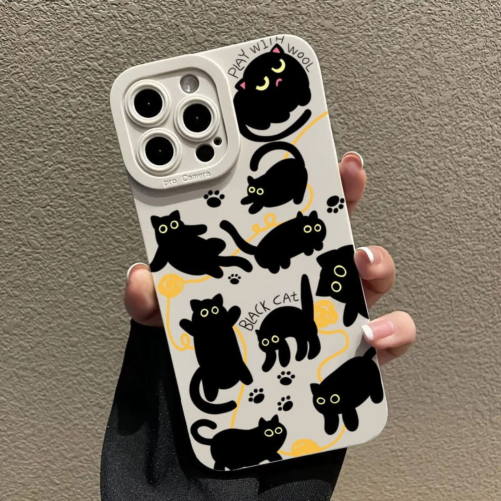 Black Cat Case For Samsung Galaxy S24 Ultra Samsung A55 A54 5G S22 S23 ...