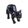 Black Cat Ceramic Tealight Candle Holder Gothic Bat-Wing & Sitting Cat ...