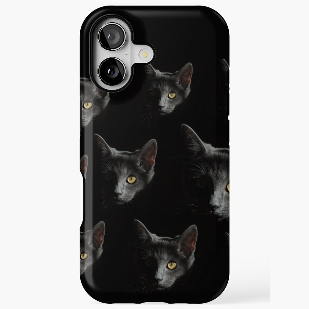Black Cat Collage Halloween Print iPhone 17 through 11 Pro Max Phone ...