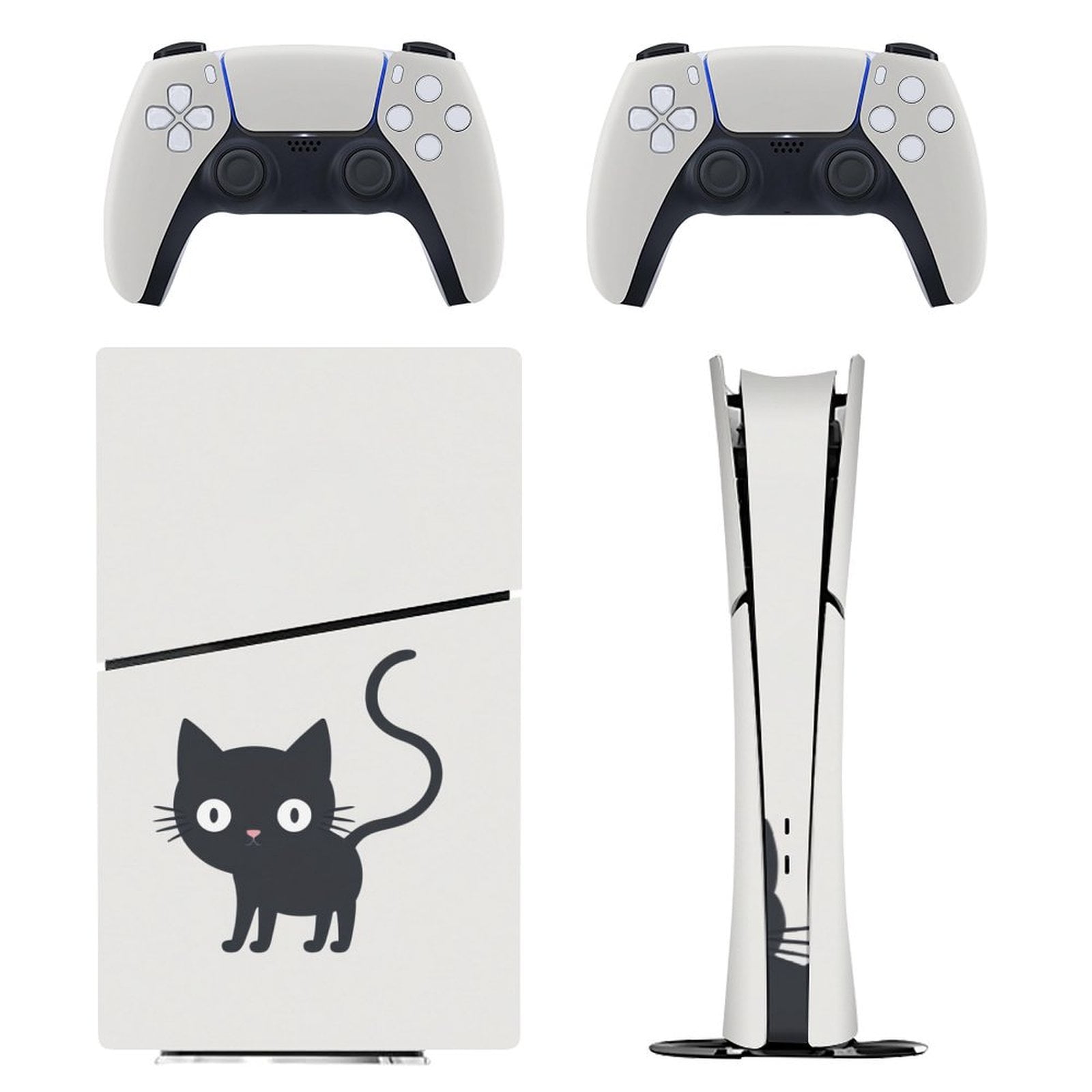 Black Cat Console Skin Bundle for PS5 Pro Slim Disc & Digital / PS4 ...