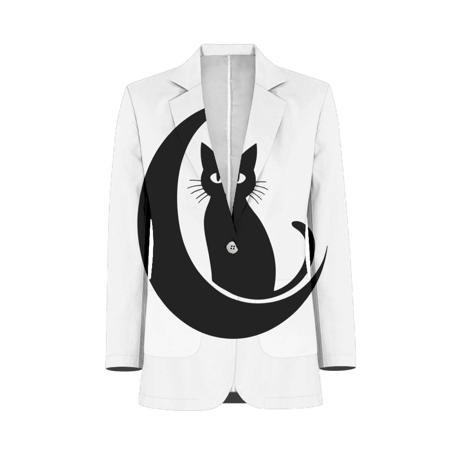 Black Cat Crescent Moon Men Blazers Slim Clothing Summer Jacket Man ...