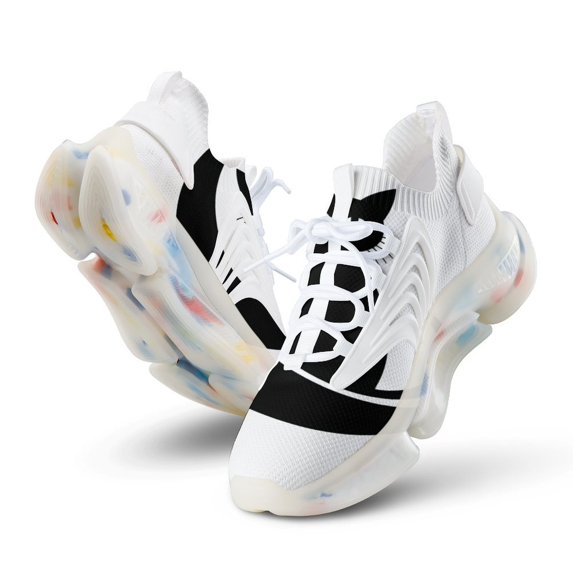 Black Cat Crescent Moon Walking Shoes for Men Woman Lightweight Tennis ...