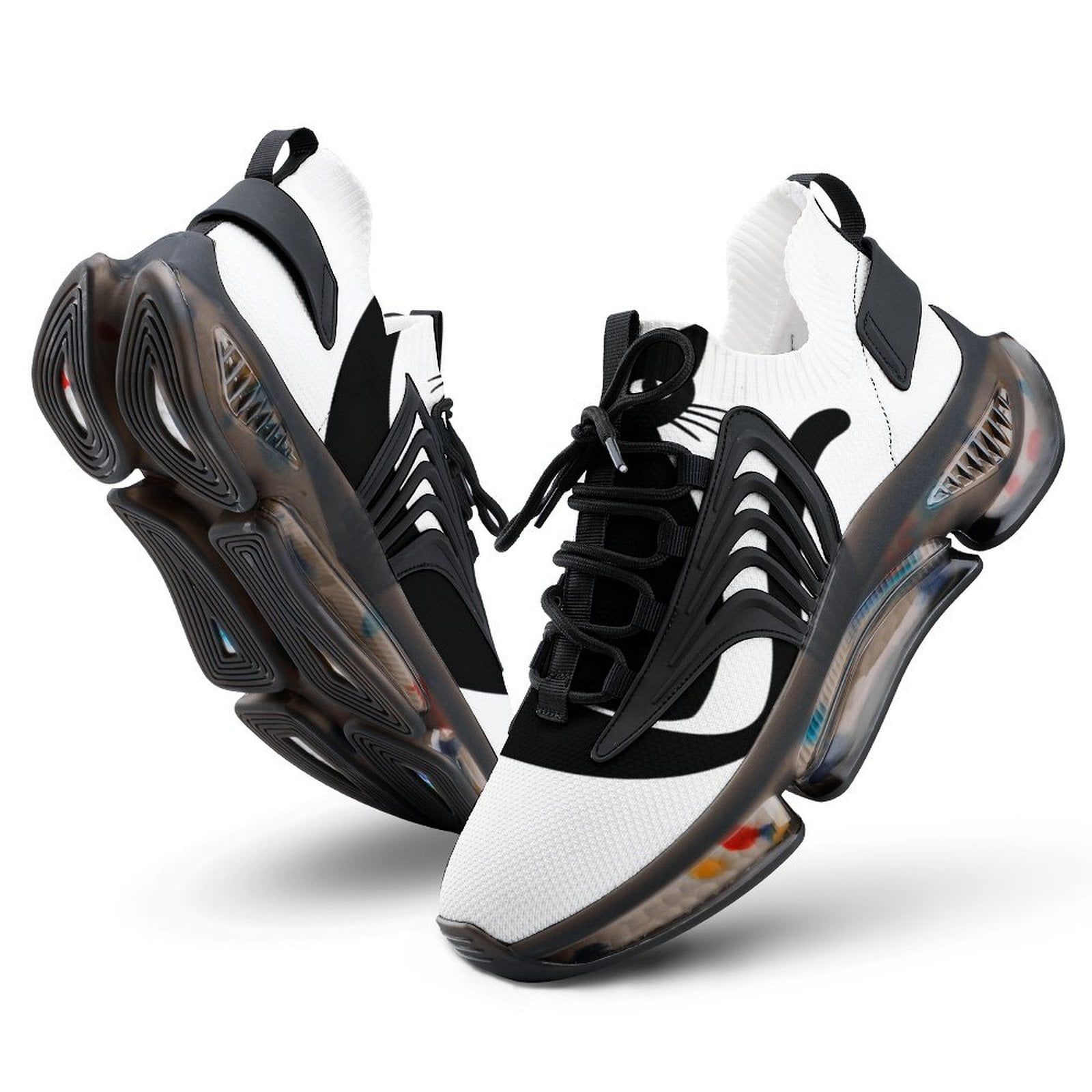 Black Cat Crescent Moon Walking Shoes for Men Woman Lightweight Tennis ...