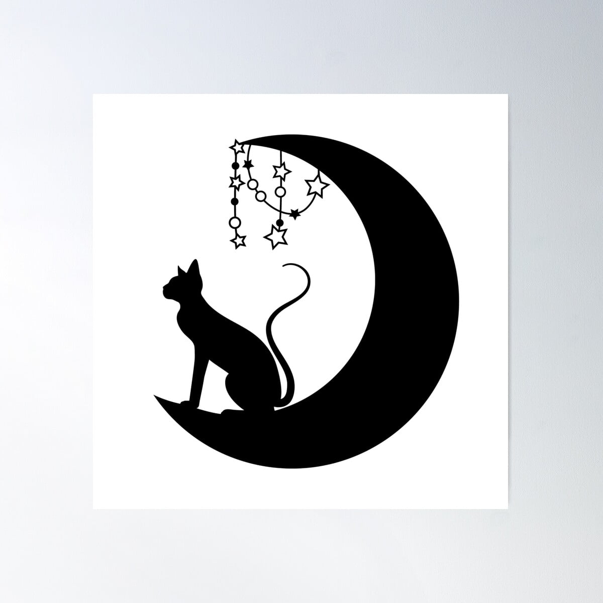 Black Cat | Crescent Moon | Witch | Occult | Witchcraft | Gothic ...