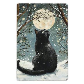 Black Cat Crossing Sign Zone Xing | Indoor/Outdoor | 20" Tall kitty ...
