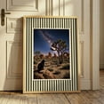 Black Cat Desert Eclectic Vintage Stamp Starry Sky Maximalist Bohemian ...