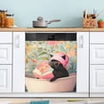 Black Cat Dishwasher Magnet Cover Reuseable Refrigerator Magnet Cover ...