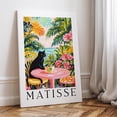 Black Cat Drinking Coffee Preppy Tropical Botanical Henri Matisse ...