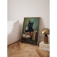 Black Cat Drinking Wine Trendy Bar Wine Bar Cart Minimalist Cute ...