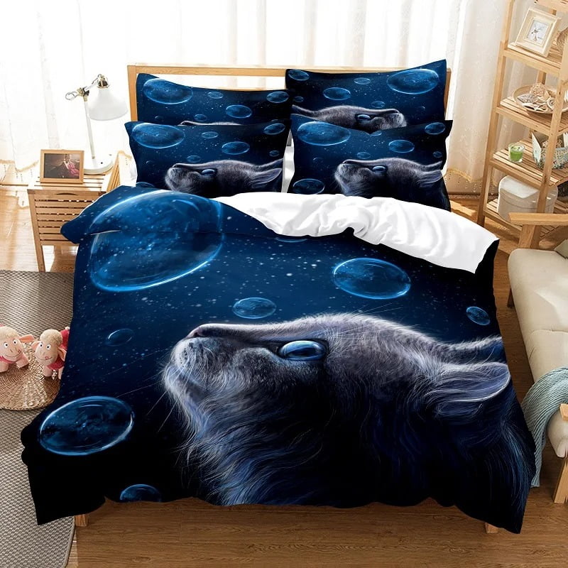 Black Cat Duvets Covers Duvet Cover Bed Bedding Set - Walmart.com