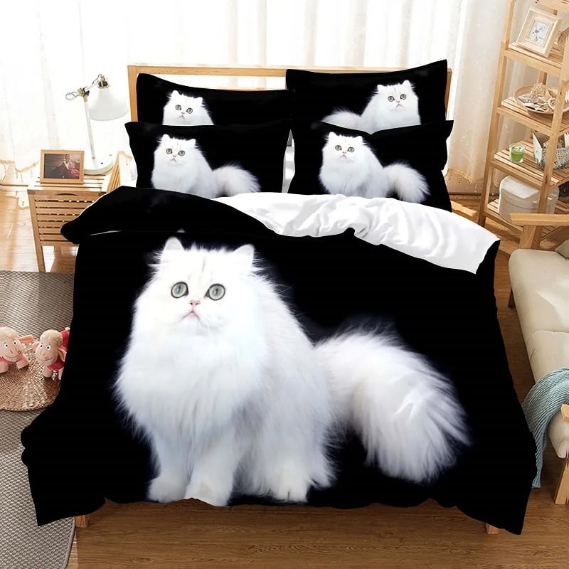 Black Cat Duvets Covers Duvet Cover Bed Bedding Set - Walmart.com