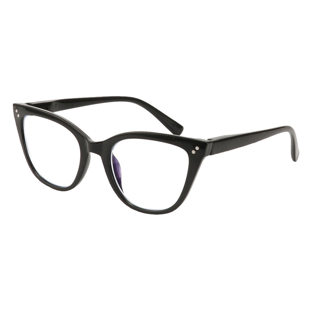 Black Cat Eye Reading Glasses 2.50 Ladies Spring Hinge Readers +2.50 ...