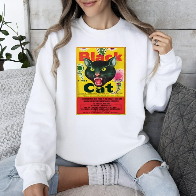 Black Cat Firecrackers Fireworks Pyro Sweatshirt Vintage Brand, for men ...
