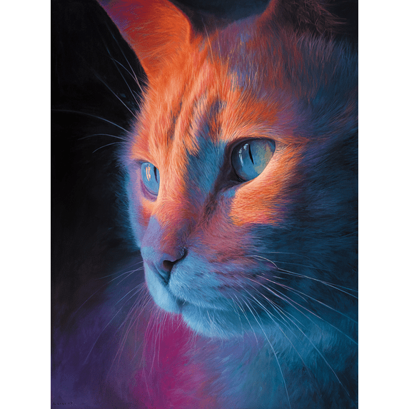 Black Cat Floral Canvas Print, Wall Art Gift for Cat Lovers, Decor for ...
