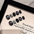 [Black Cat Forest] Glass Bead Cat Eye Pure Handmade Nail Wear Cute Cat ...