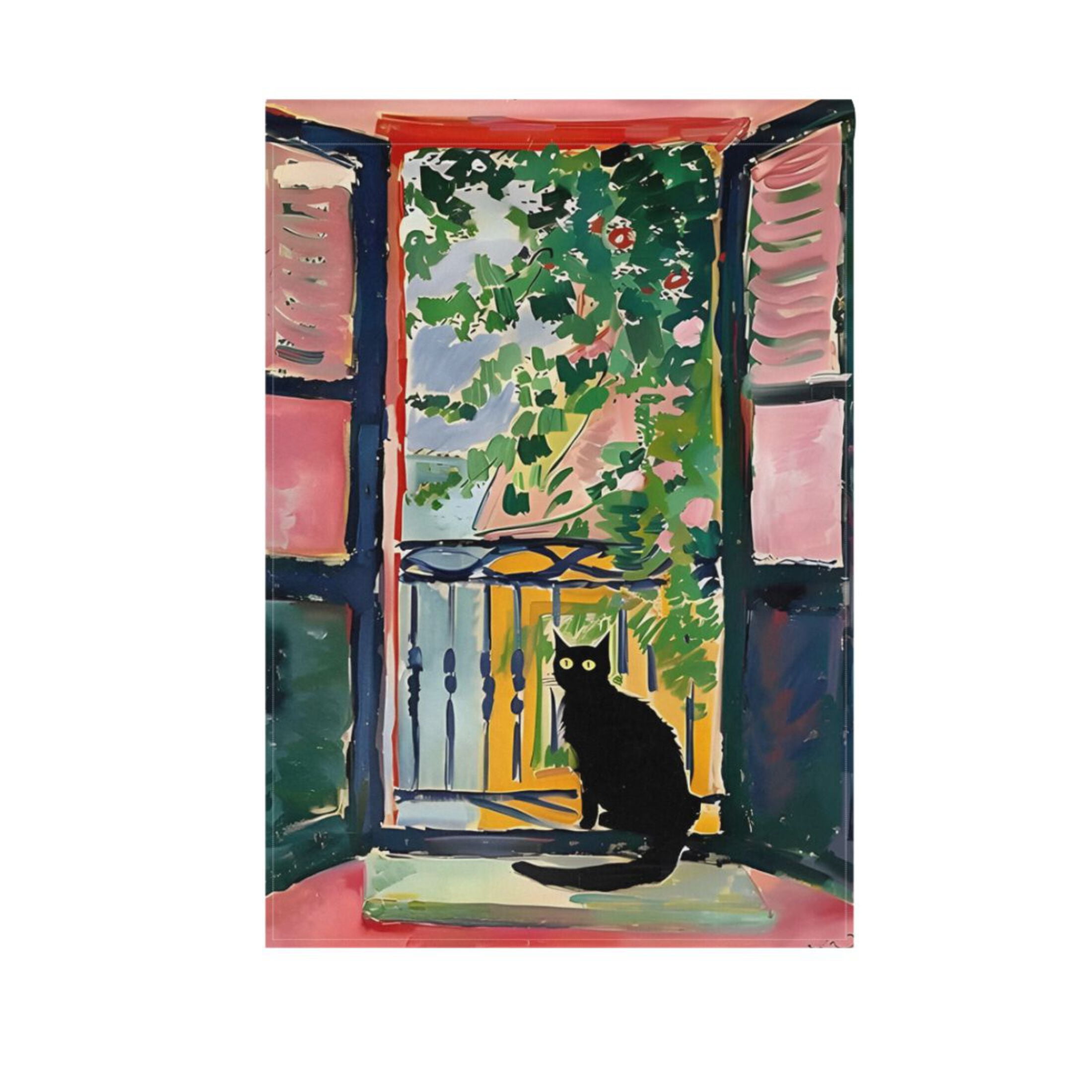 Black Cat Garden Flag Double Sided 12 x 18/28 x 40 Inch Yard Flag Home ...