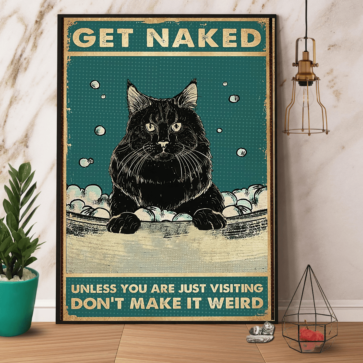 Black Cat Get Naked Don'T Make It Weird Paper Poster No Frame Matte ...