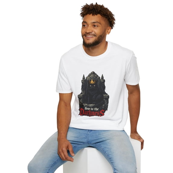 Black Cat Gothic Fantasy Dark Crown Throne Unisex Softstyle T-Shirt ...