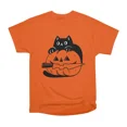 Black Cat Halloween Jack o lantern T-Shirt Tee Gift For Him Merch For ...