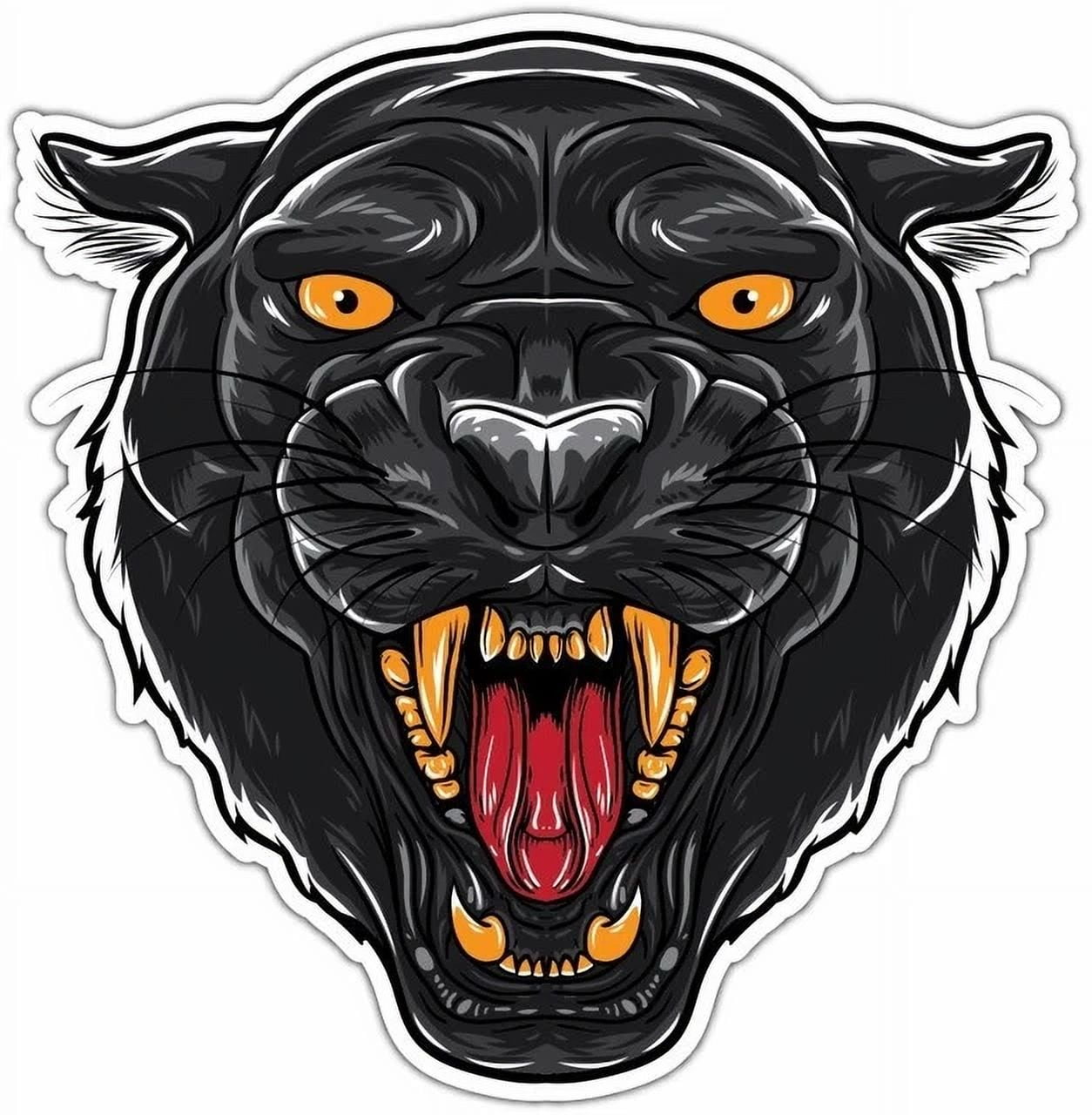 Black Cat Head Pet Puma Panther Car Window Stickerphone Decal Water ...