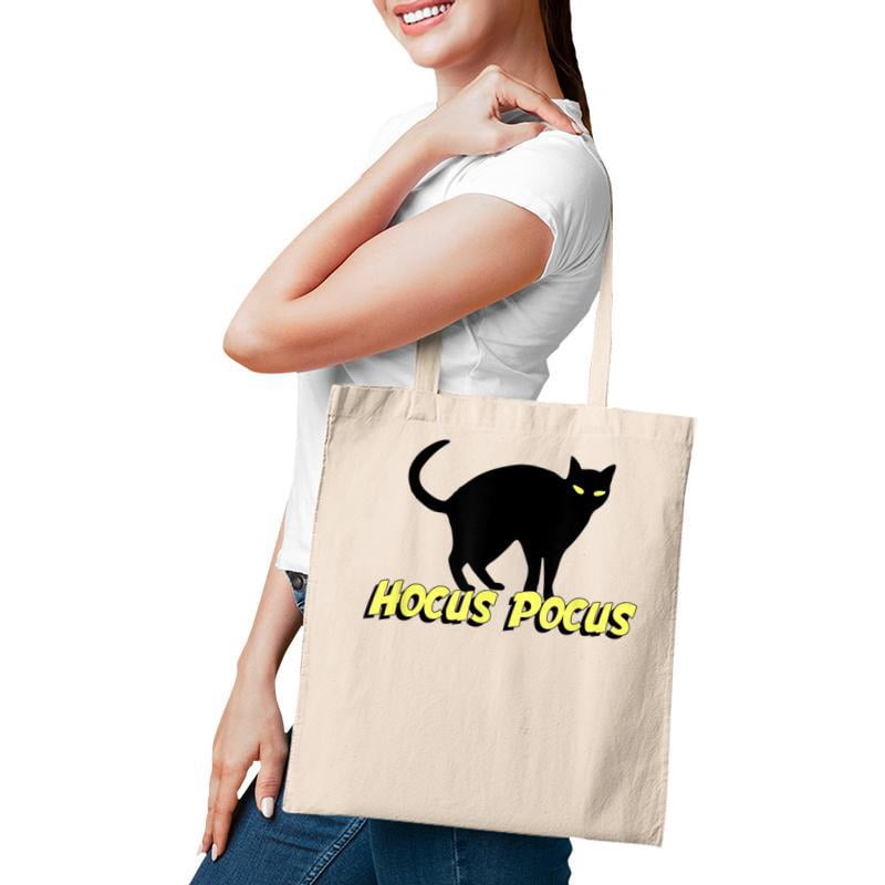 Black Cat Hocus Pocus Happy Halloween V2 Tote Bag - Walmart.com