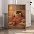 Black Cat How To Avoid Humans Cat Cozy Reading Cat Poster Unframed ...