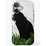 Black Cat In A Greenhouse Whimsical Scene Art Phone Case for iPhone 11 ...