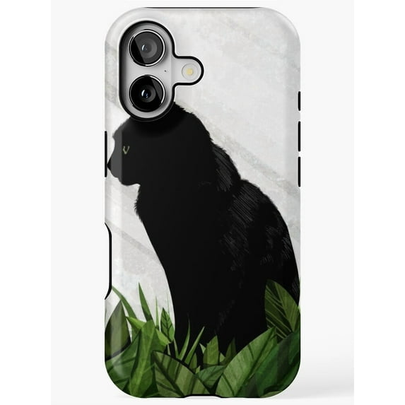 Black Cat In A Greenhouse Whimsical Scene Art Phone Case for iPhone 11 ...