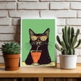 Black Cat In Sunglasses Art Print Quirky Bar Cart Wall Decor Retro Cat ...