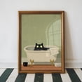 Black Cat In The Bath Tub Bathroom Restroom Decor Dog Lover Washroom ...