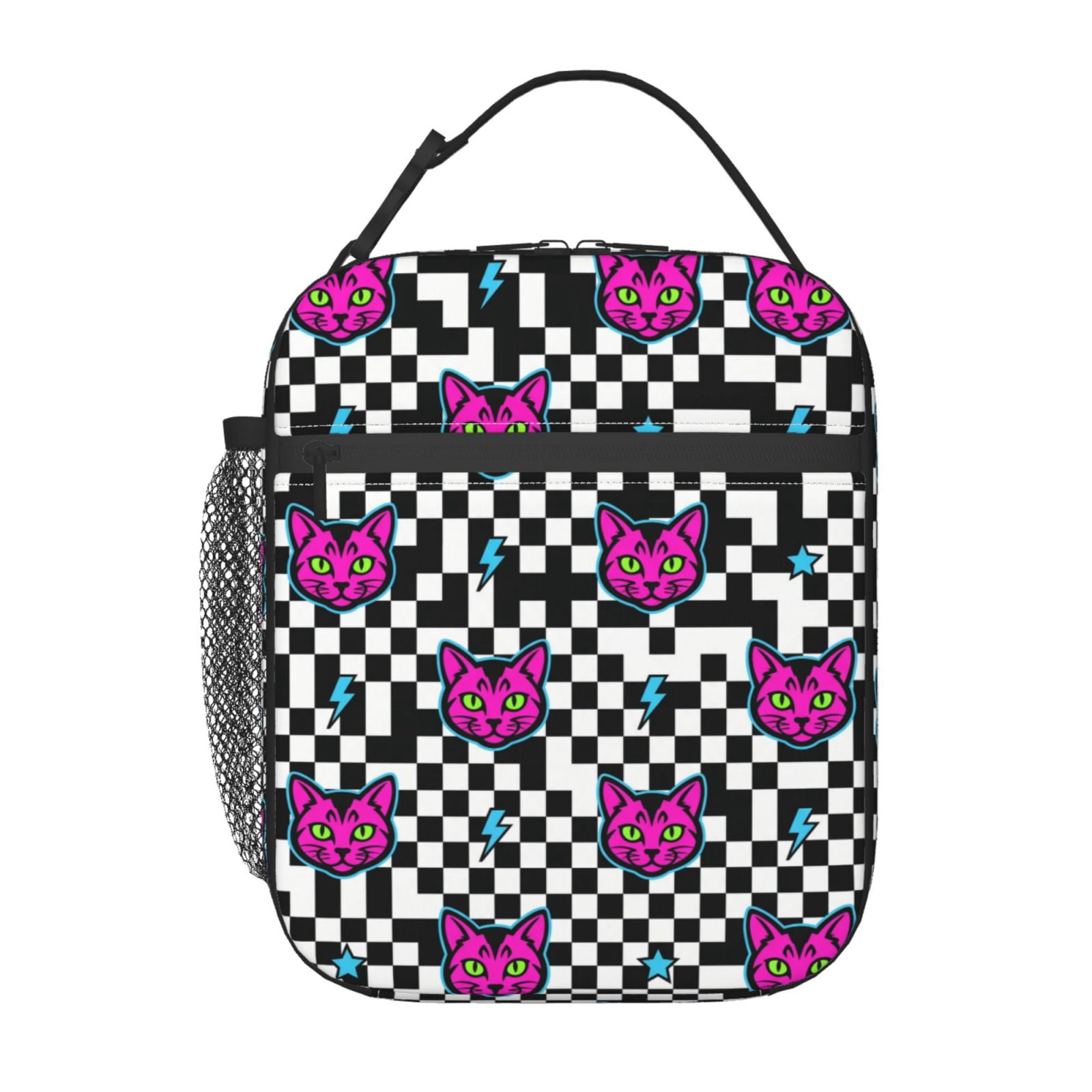 Black Cat Insulated Lunch Bag Reusable Lunch Box For Women Men ...