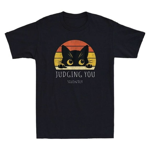 Black Cat Judging You Silently Funny Cat Meme Sarcastic Quote Joke T ...