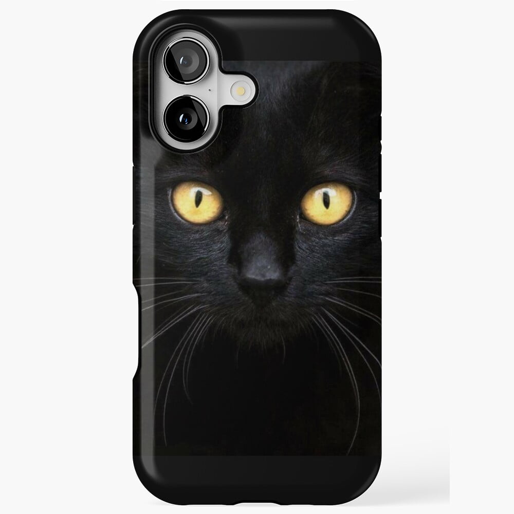 Black Cat Look Holiday Print iPhone 17 to 11 Pro Max Tough Case ...