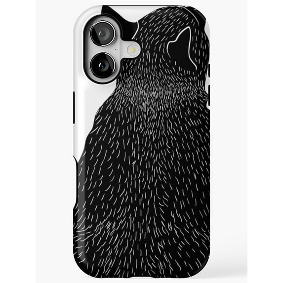 Black Cat Looking Out Window For iPhone 11-17 Pro Max Phone Tough Case ...