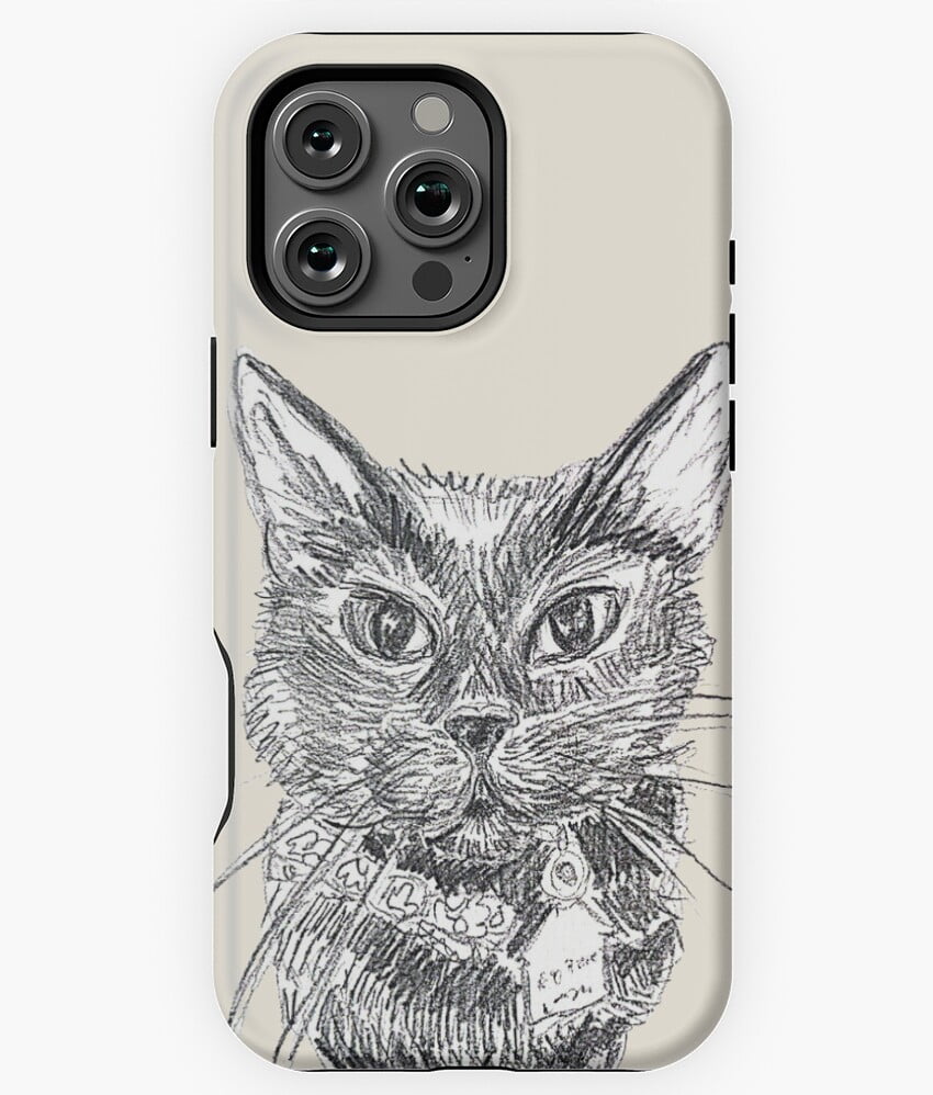Black Cat Lover Sketch M15871 Phone case for iPhone 11 to 16 Pro Max ...
