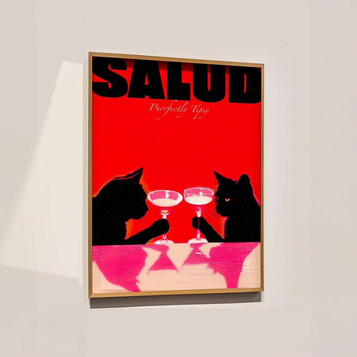 Black Cat Martini Pop Art Bar Poster Unframed Paper Print - Walmart.com