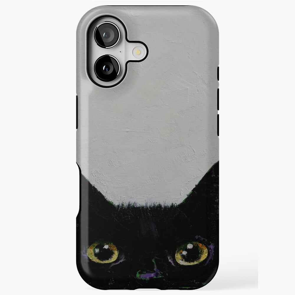Black Cat Minimalist Pet Design Compatible Phone Case for iPhone 11–17 ...
