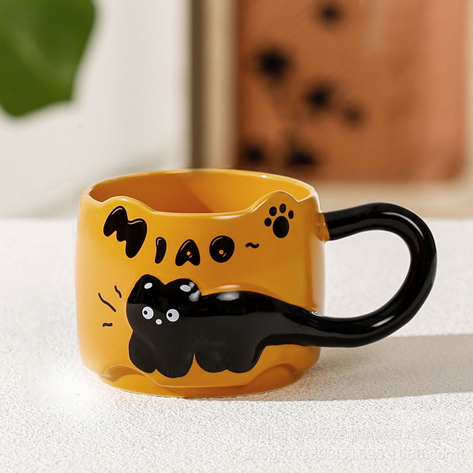 Black Cat Mug, Cat Stacking Mug, Cute Stackable Coffee Mug, Gift for ...
