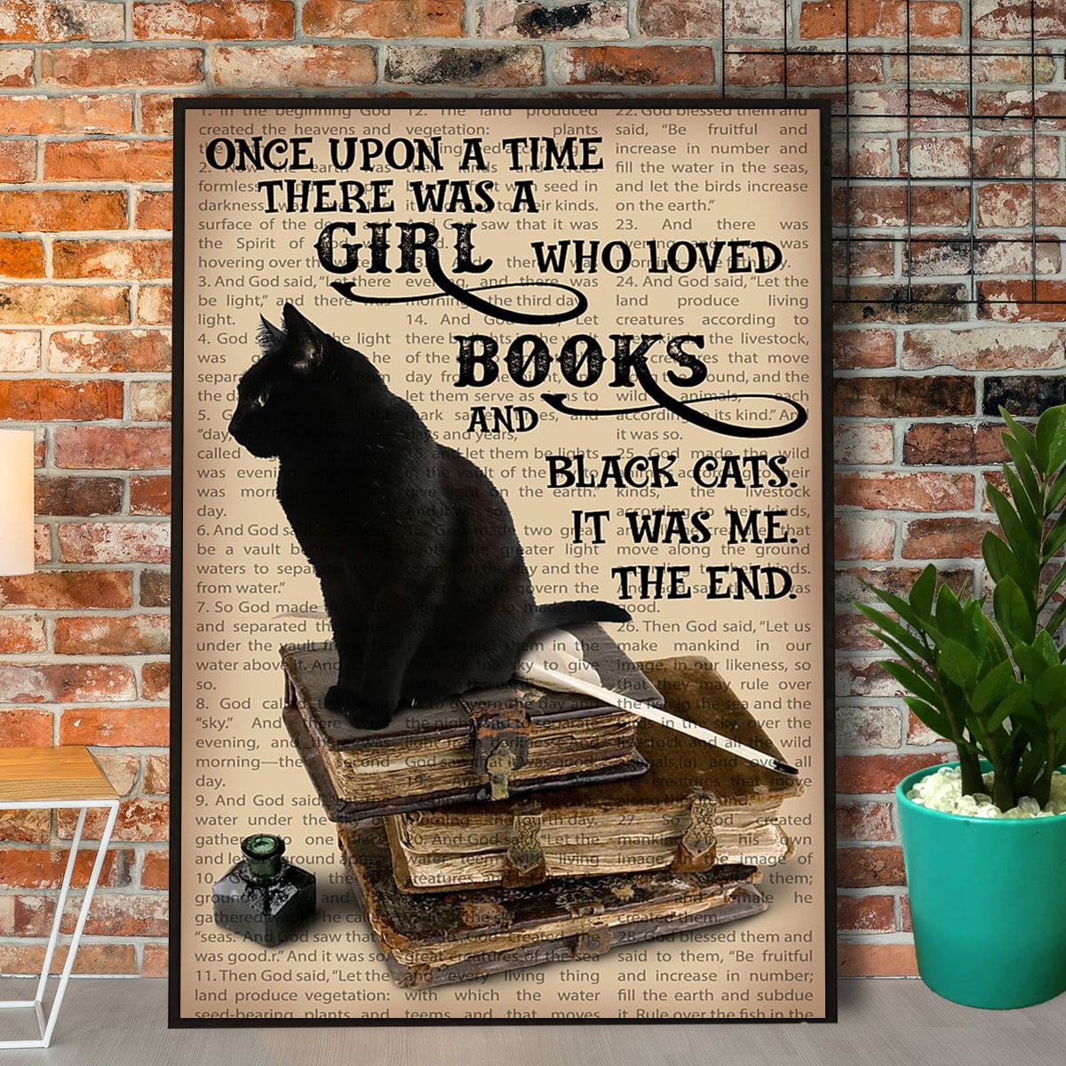 Black Cat Once Upon A Time There Was A Girl Who Loved Books & Black Cat ...