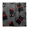 Black Cat Pattern Shower Curtain Liners Waterproof 72 Inch with C ...