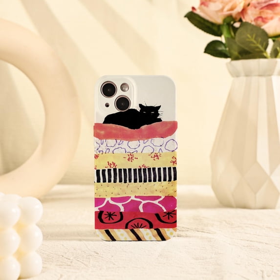 Black Cat Pattern Tough Case for Apple iPhone, Dual-Layer Polycarbonate ...