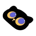 Black Cat Peeking Pet Bowl Mat, Absorbent Placemat for Food and Water ...