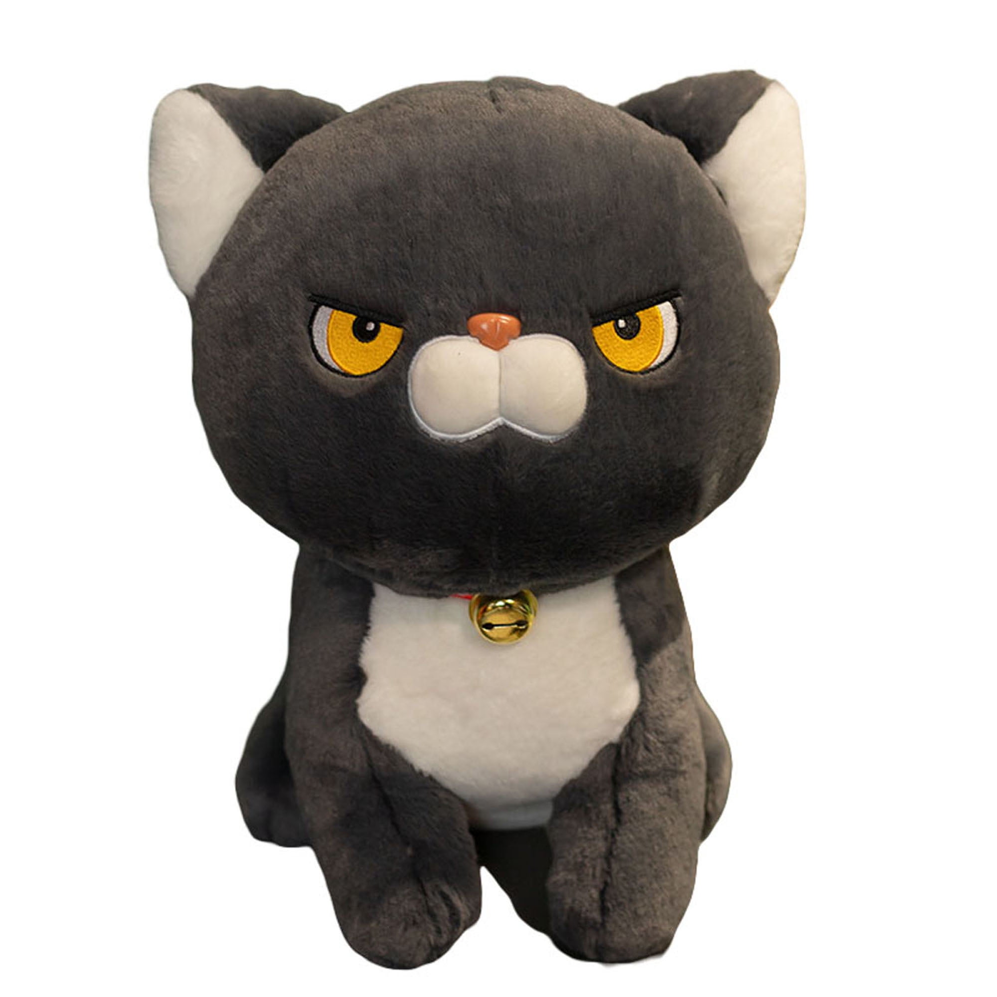 Black Cat Plush Toy Black Cat Pillow Soft Fat Stuffed Animals Plushie ...