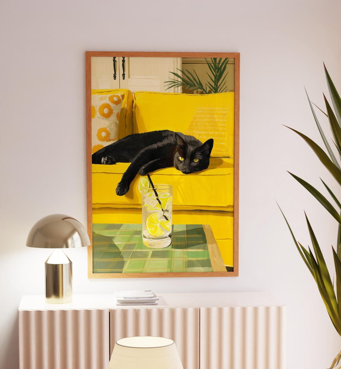 Black Cat Poster, Maximalist Wall Art, Cute Gift Idea For Cat Lovers ...