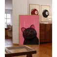 Black Cat Print Pink Print Wall Art Home Decor Office Wall Art Home ...