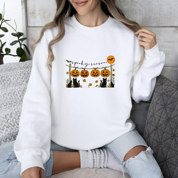 Black Cat Pumpkin Creepy Season Happy Halloween Party Graphic Gift ...