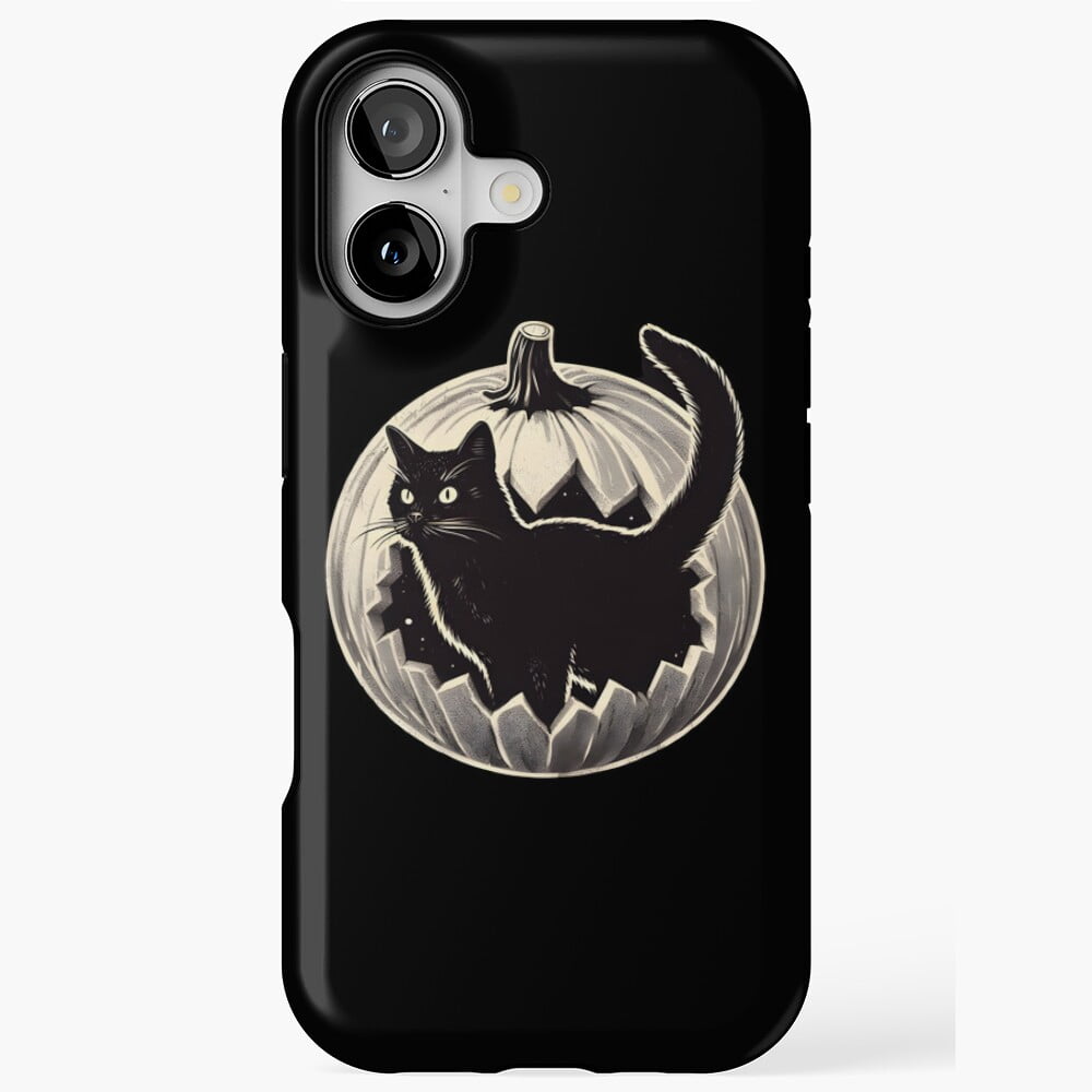 Black Cat Pumpkin Halloween Universal Phone Case for iPhone 11–17 Pro ...