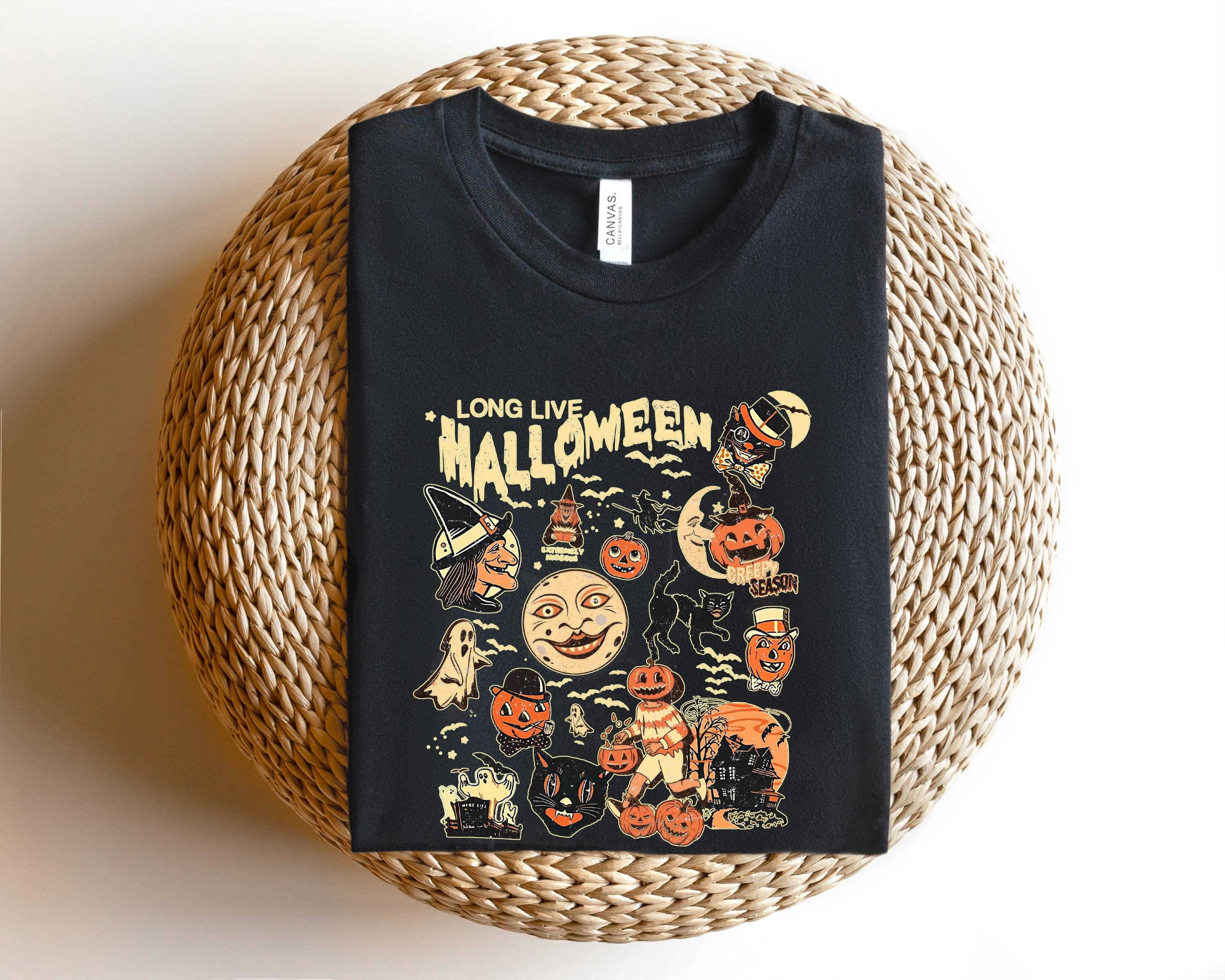 Black Cat Pumpkin T-Shirt, Fall T-Shirt, Halloween T-Shirt, Black Cat ...